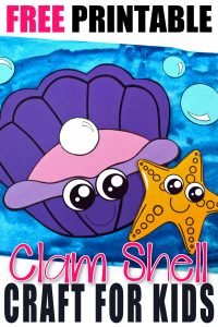 Fun Clam Shell Craft for Kids with Free Clam Template