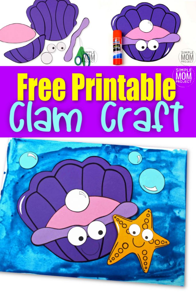 Fun Clam Shell Craft for Kids with Free Clam Template