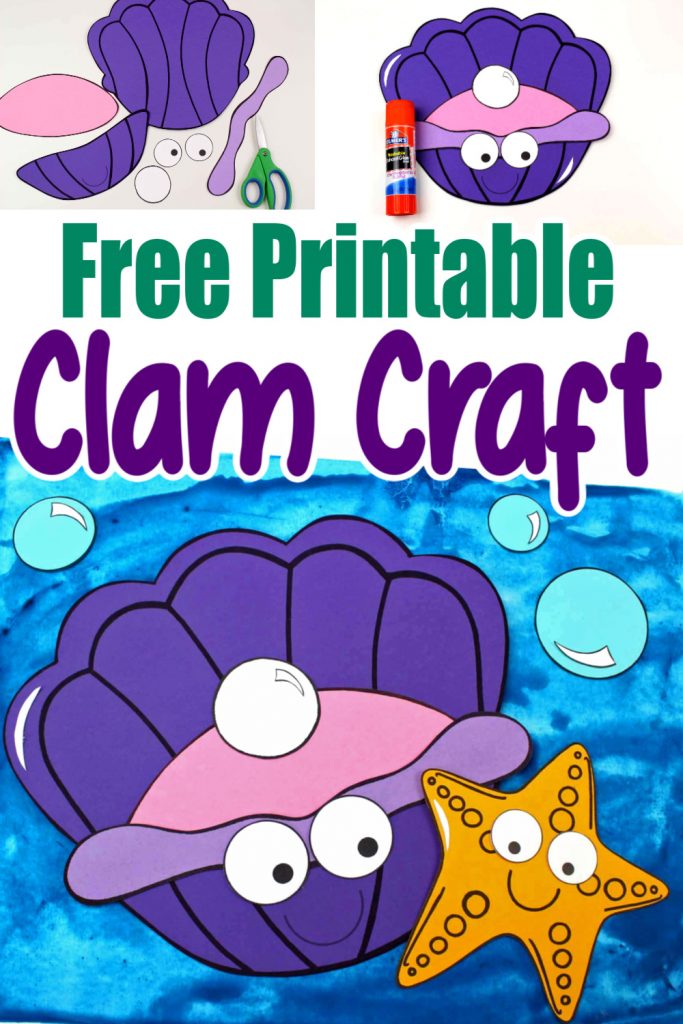 Fun Clam Shell Craft for Kids with Free Clam Template - Simple Mom Project