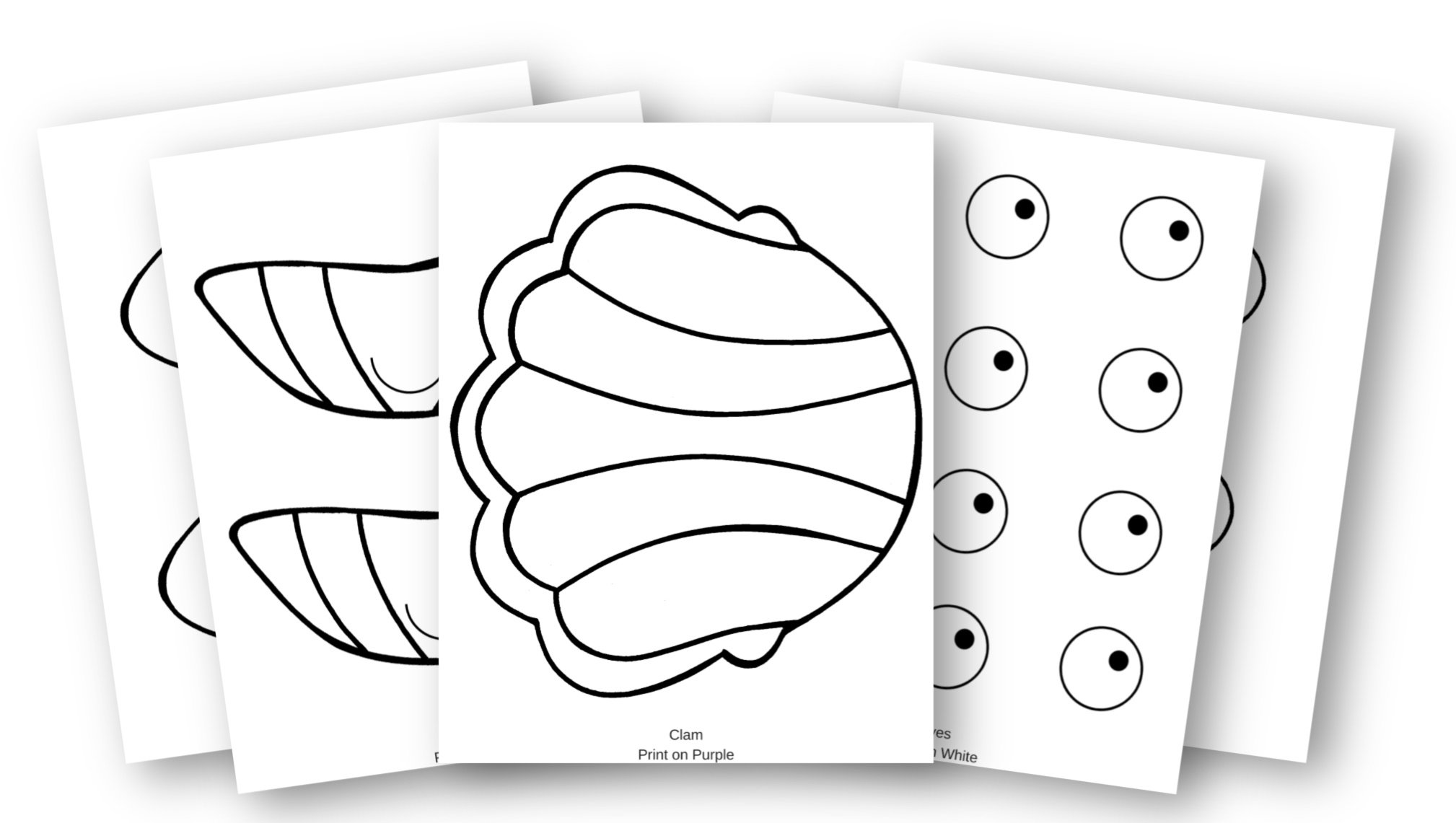 Fun Clam Shell Craft for Kids with Free Clam Template - Simple Mom Project