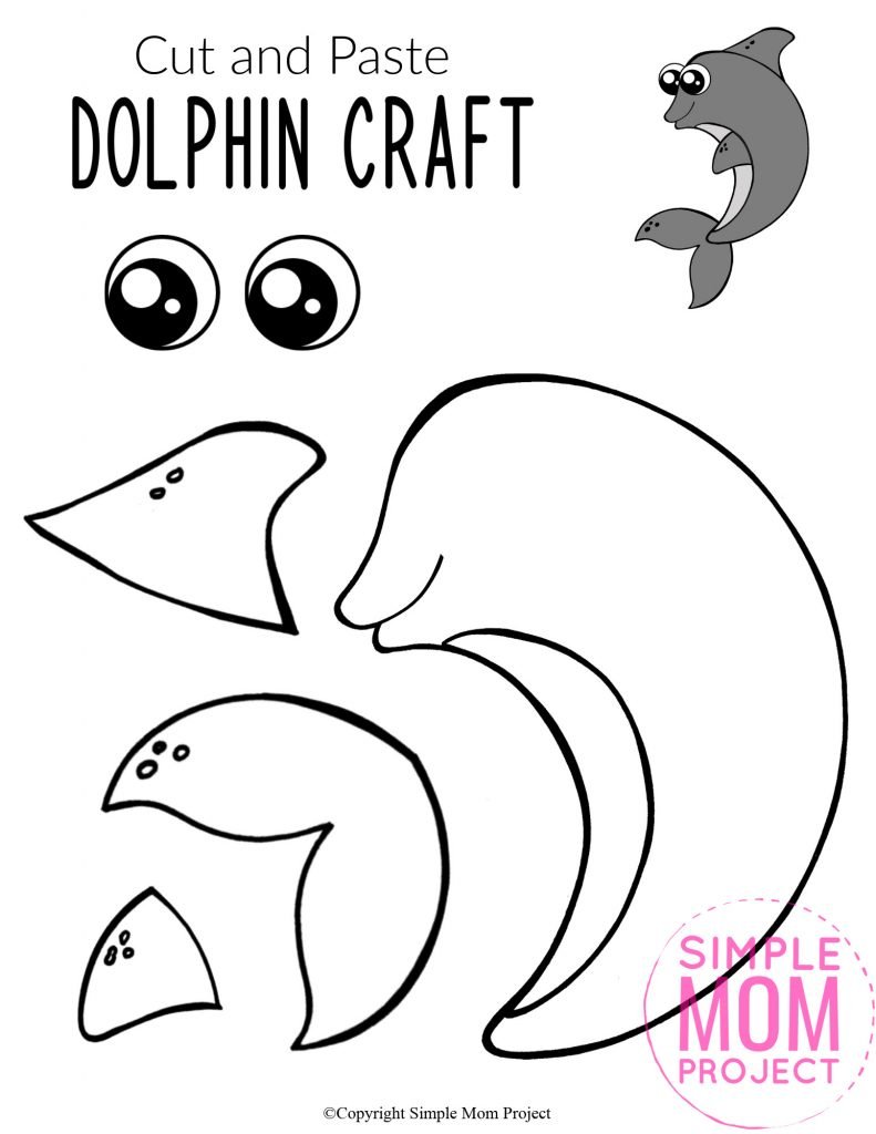 Free Printable Dolphin Craft for Kids - Simple Mom Project