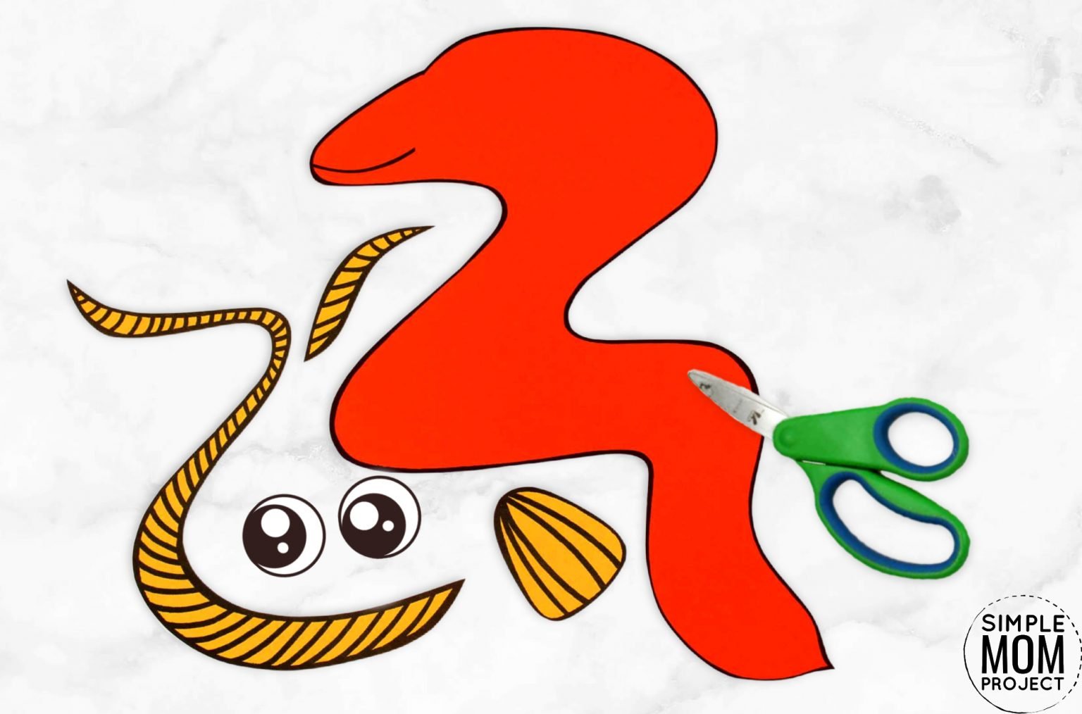 Fun and Easy Ocean Animal Eel Craft for Kids - Simple Mom Project