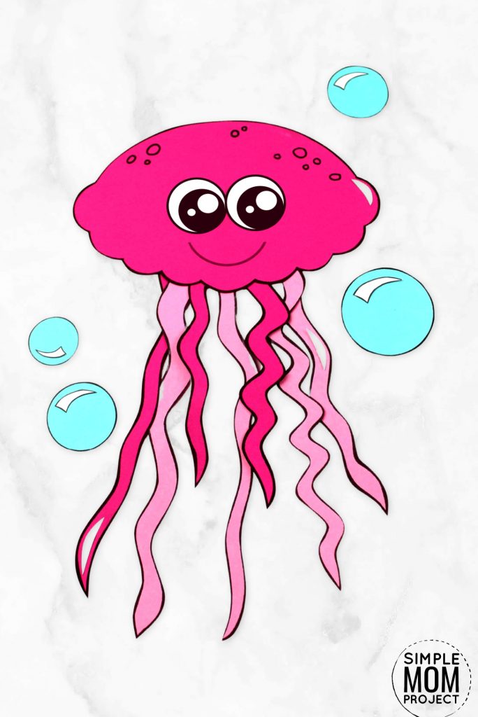 Easy DiY Jellyfish Craft With Free Jellyfish Template