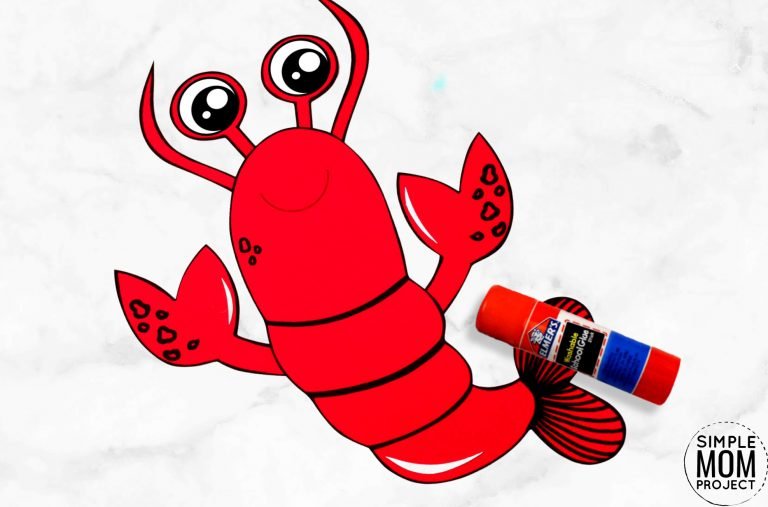 Easy Lobster Craft for Kids with Free Lobster Template – Simple Mom Project