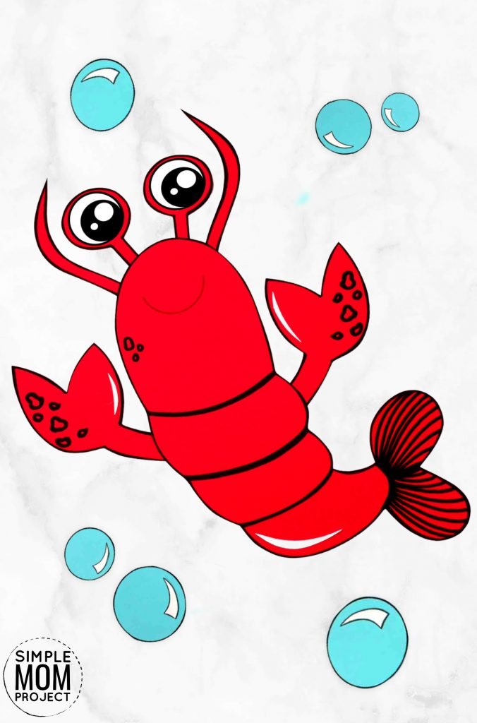 Easy Lobster Craft for Kids with Free Lobster Template