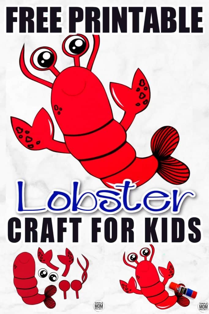 Easy Lobster Craft for Kids with Free Lobster Template