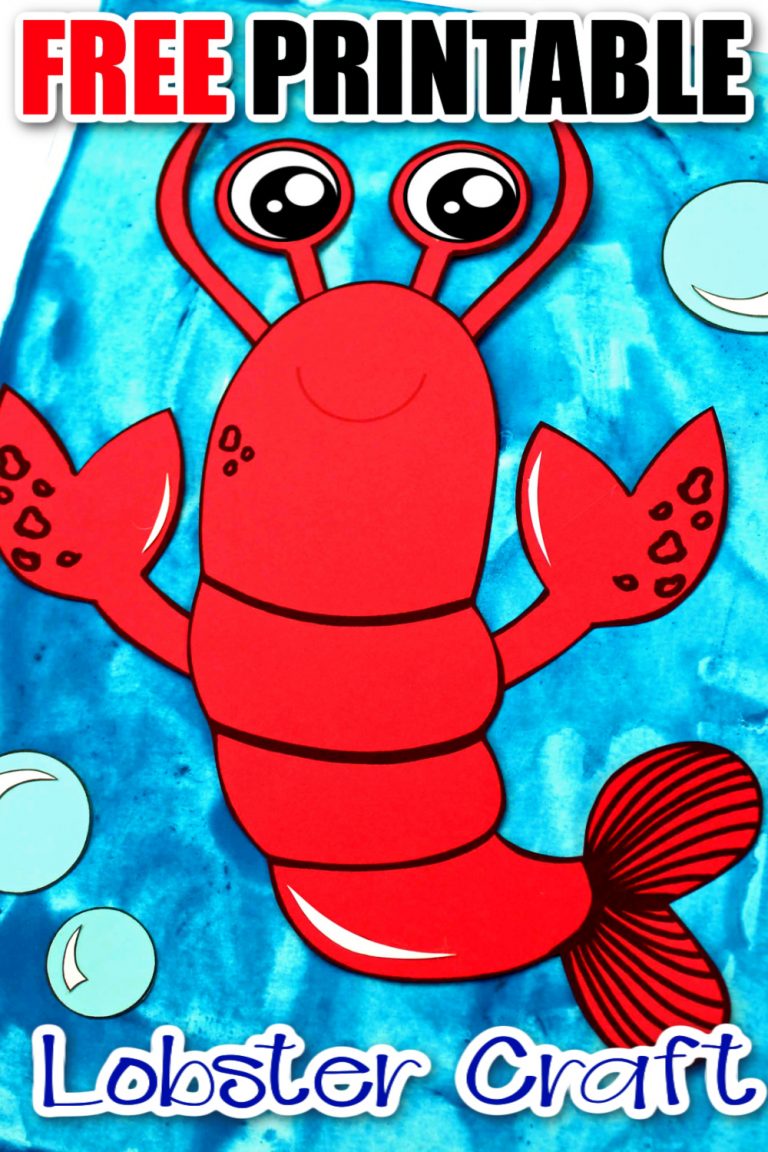 Easy Lobster Craft for Kids with Free Lobster Template – Simple Mom Project