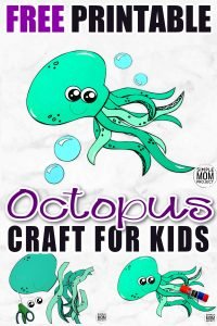 Easy DiY Squid Craft for Kids with Free Squid Template
