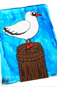 Easy DiY Seagull Craft for Kids with Free Template