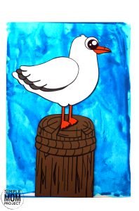 Easy DiY Seagull Craft for Kids with Free Template