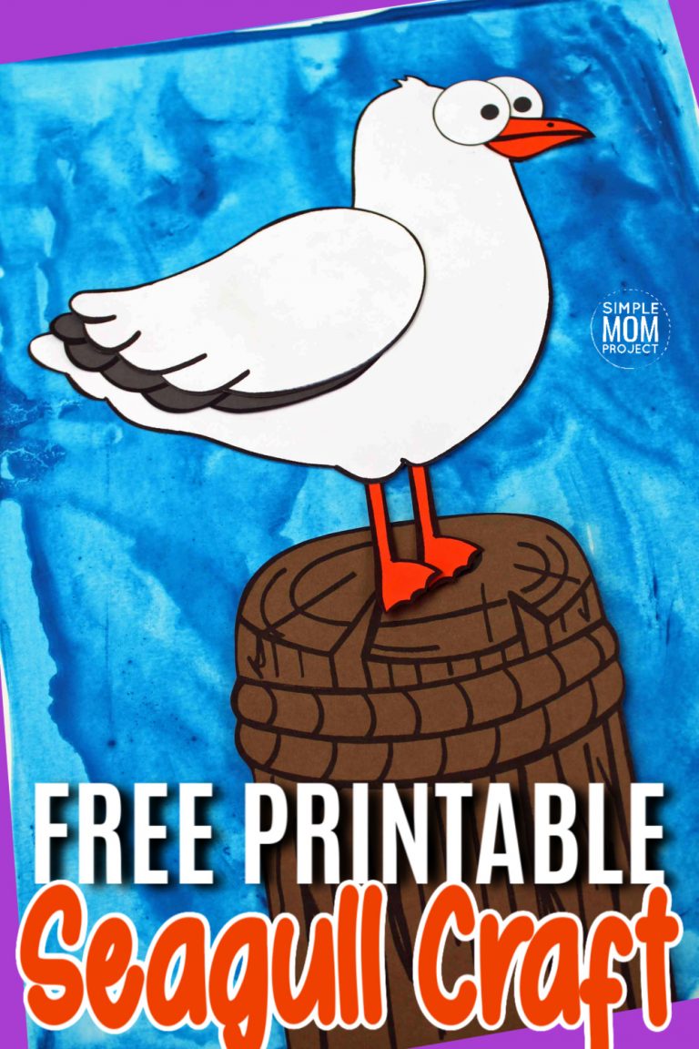 Easy DiY Seagull Craft for Kids with Free Template