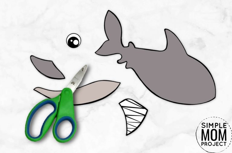 Adorable Shark Craft for Kids with Free Template