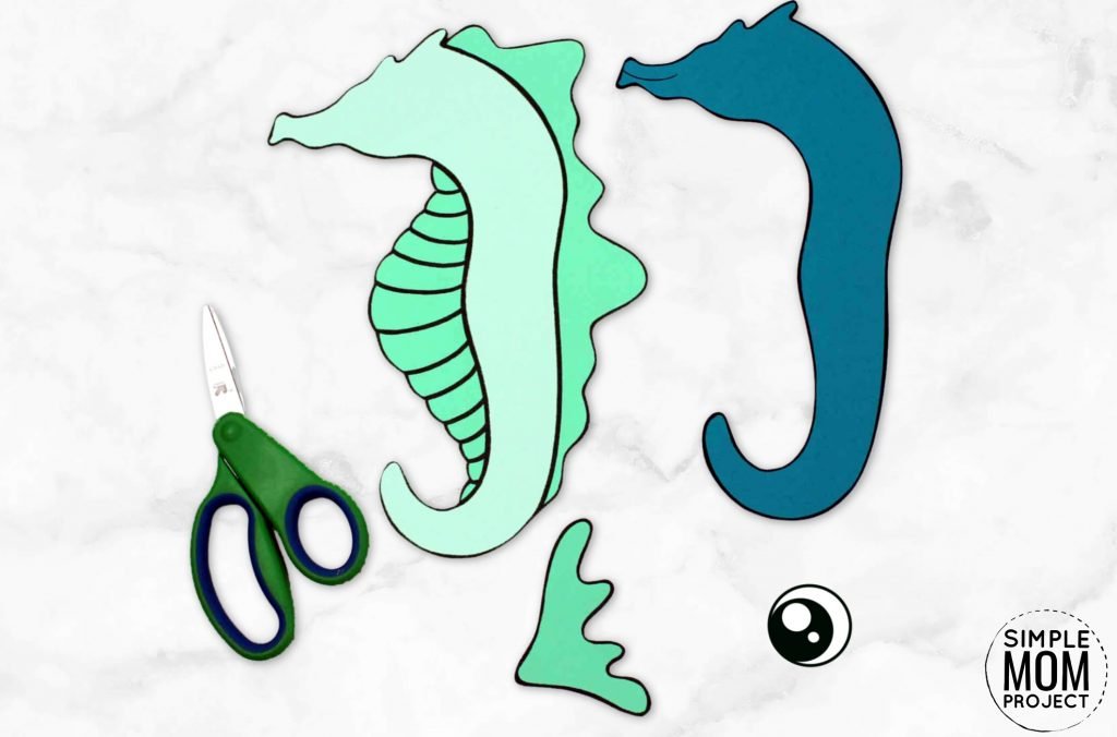 Fun Seahorse Craft for Kids with Free Seahorse Template – Simple Mom ...