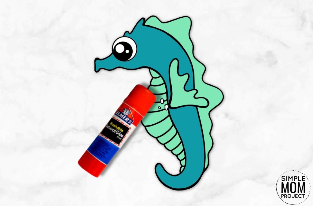 Fun Seahorse Craft for Kids with Free Seahorse Template