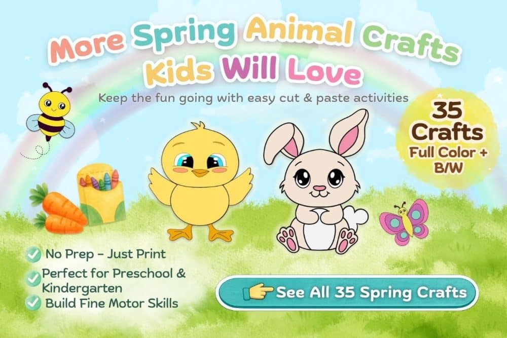 Free Printable Baby Chick Craft | Easy Cut and Paste Activity for Kids