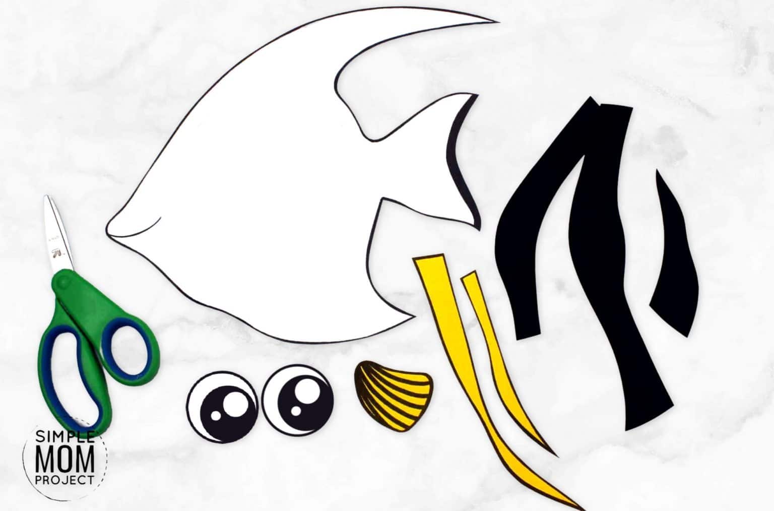 Easy DiY Angelfish Craft Printable with Free Template – Simple Mom Project