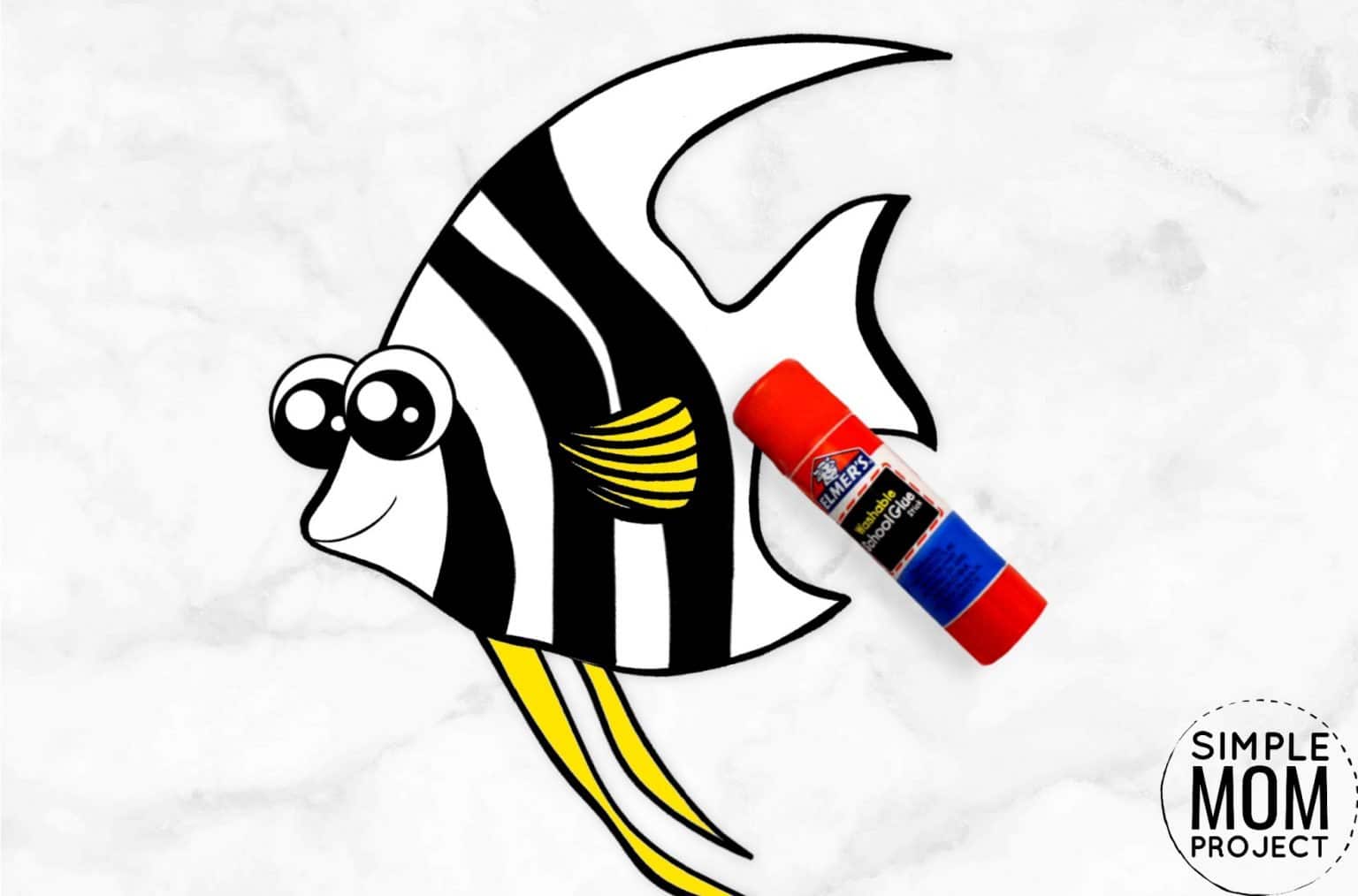 Easy DiY Angelfish Craft Printable with Free Template – Simple Mom Project
