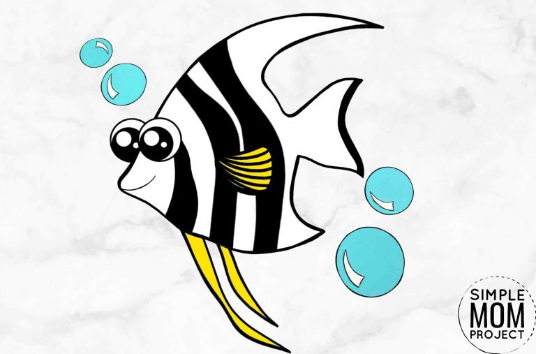 Easy DiY Angelfish Craft Printable with Free Template – Simple Mom Project