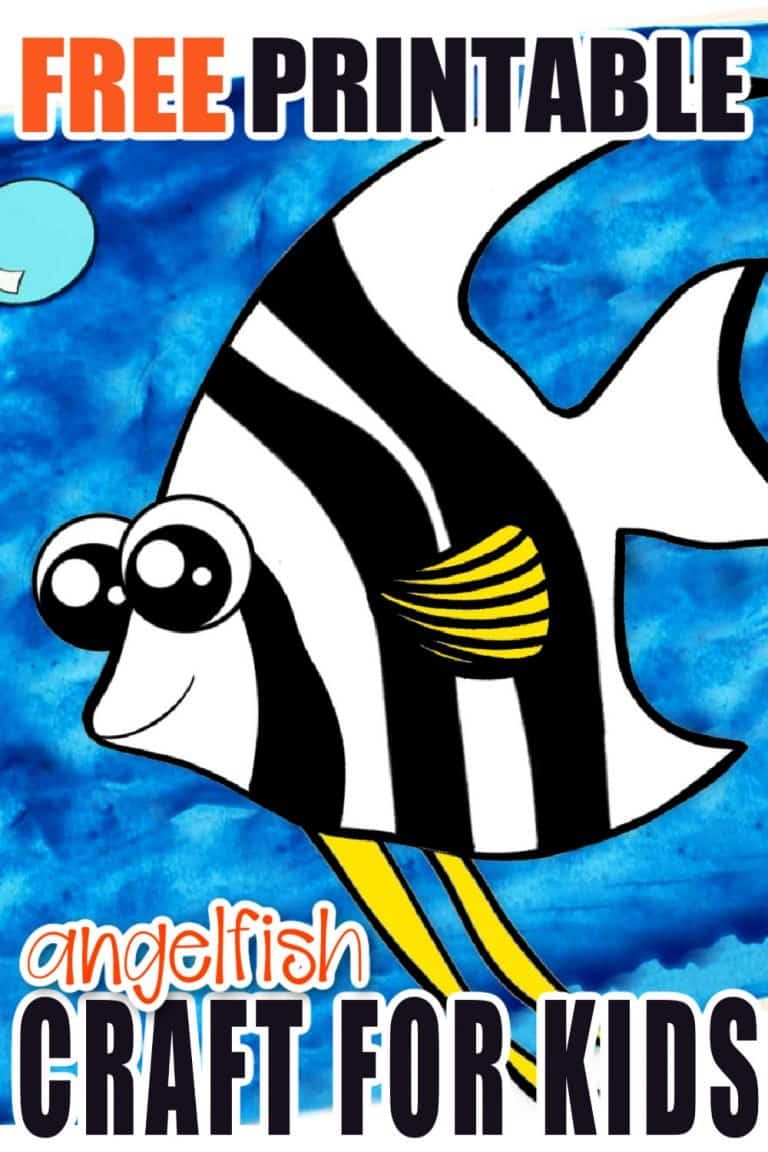 Easy DiY Angelfish Craft Printable with Free Template
