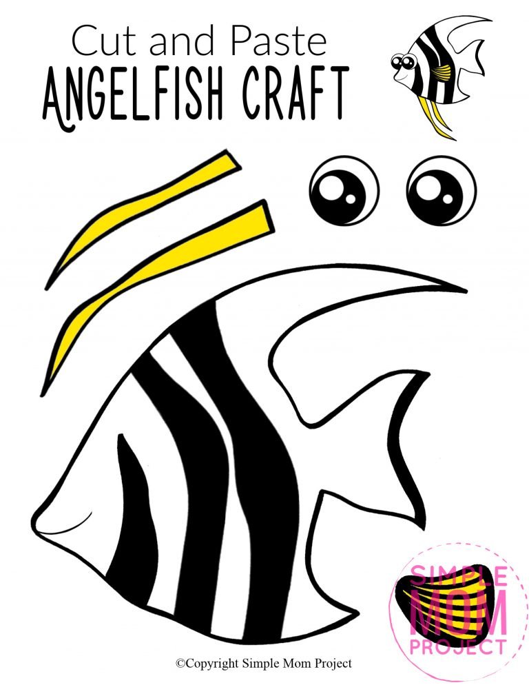 Easy DiY Angelfish Craft Printable with Free Template – Simple Mom Project