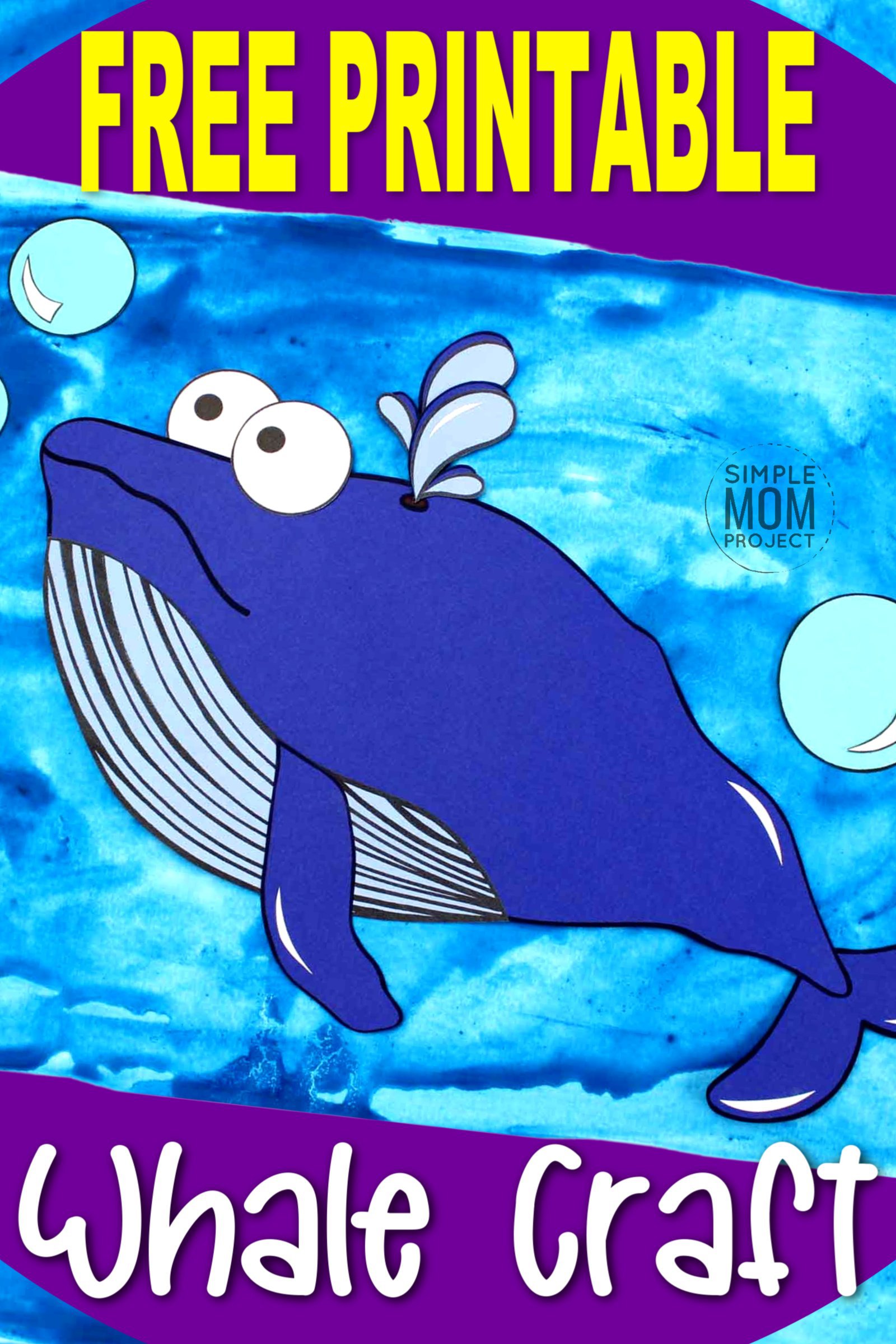 Fun and Easy Cut and Paste Sperm Whale Craft for Kids