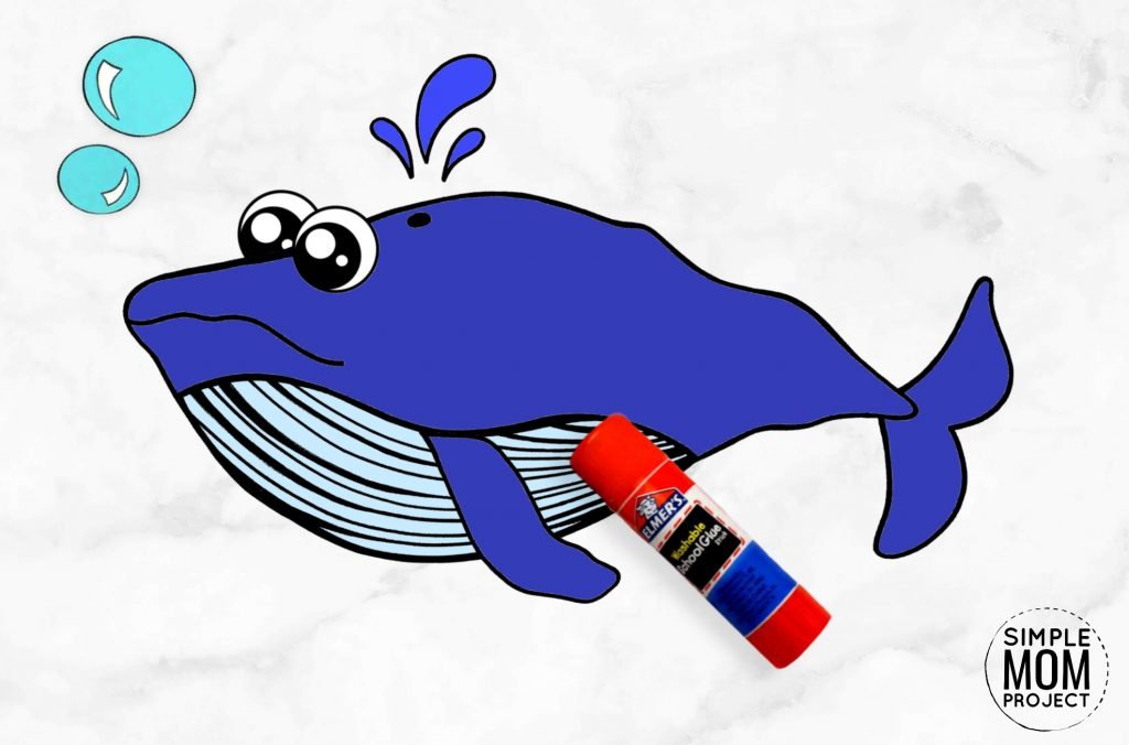 Easy DiY Blue Whale Craft for Kids with Free Whale Template