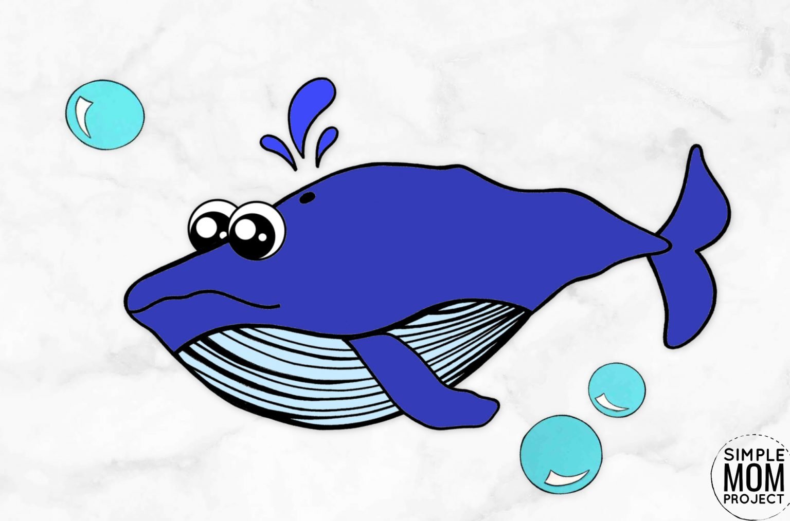 Easy DiY Blue Whale Craft for Kids with Free Whale Template