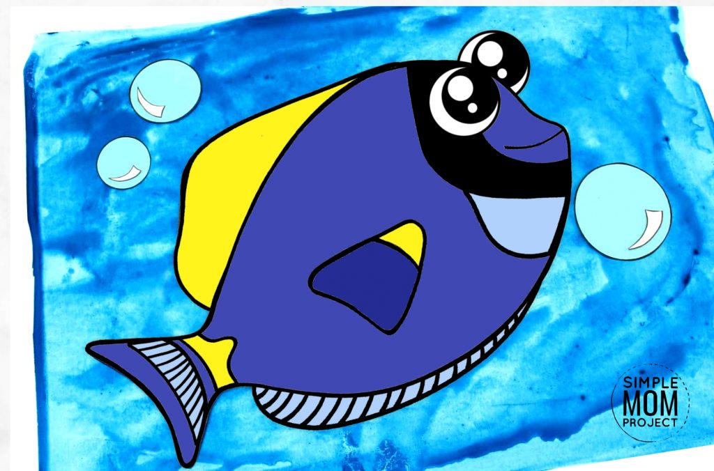 Cut and Paste Blue Tang 'Dory' Craft for Kids with Free Template