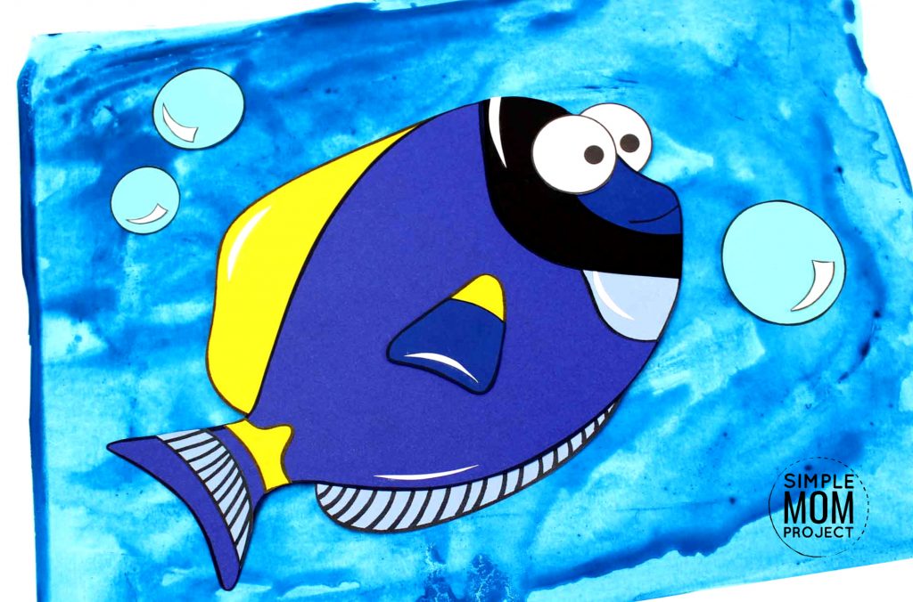 Cut and Paste Blue Tang 'Dory' Craft for Kids with Free Template