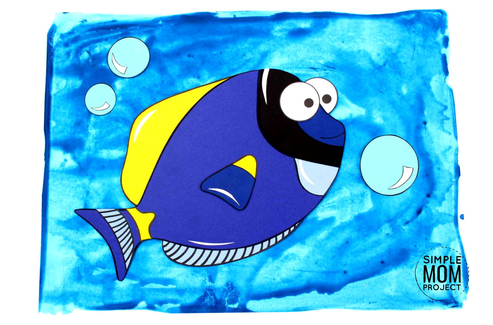 Cut and Paste Blue Tang 'Dory' Craft for Kids with Free Template