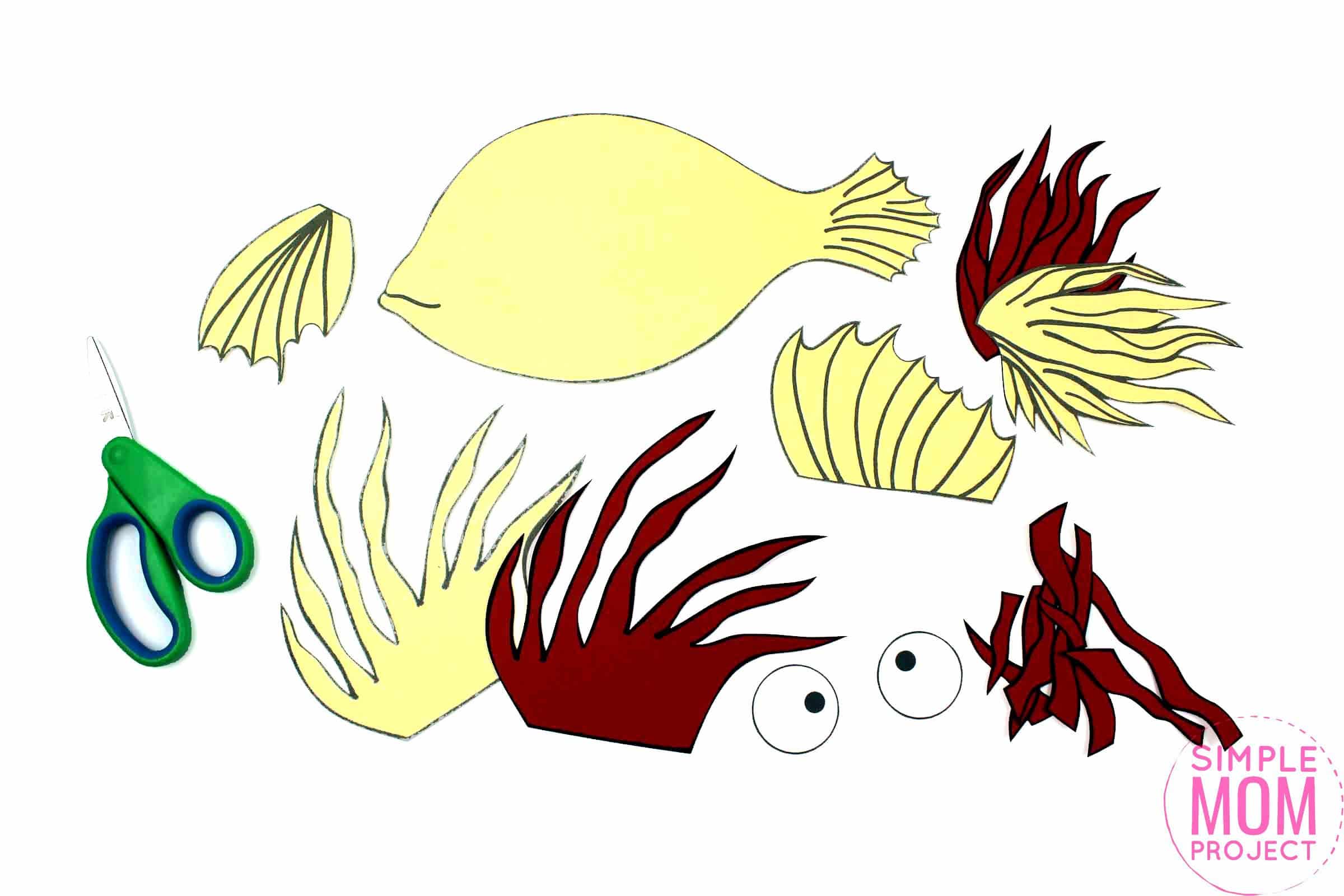 Easy DiY Lion Fish Craft for Kids with Free Template - Simple Mom Project