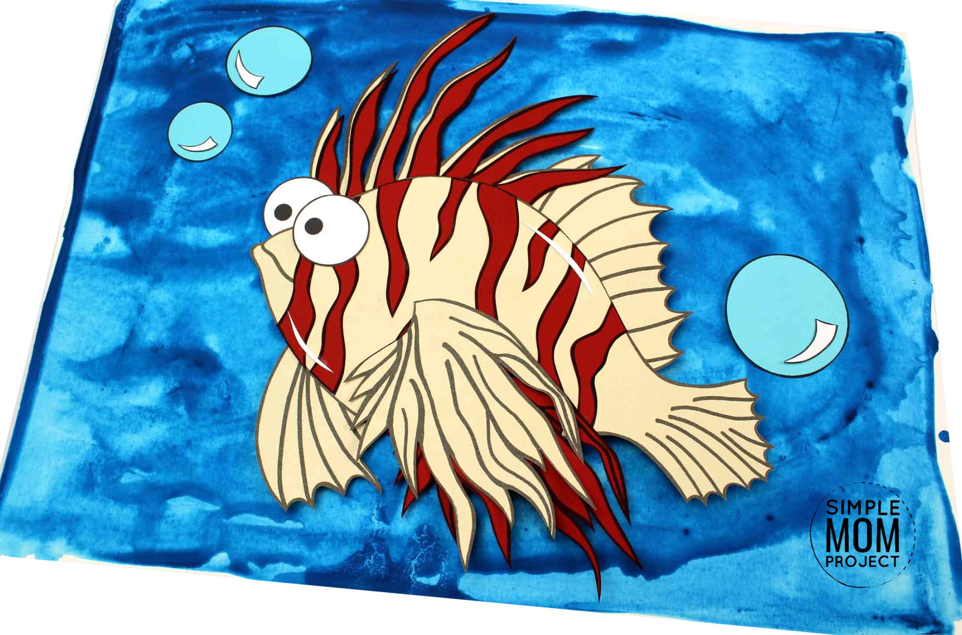 Easy DiY Lion Fish Craft for Kids with Free Template - Simple Mom Project