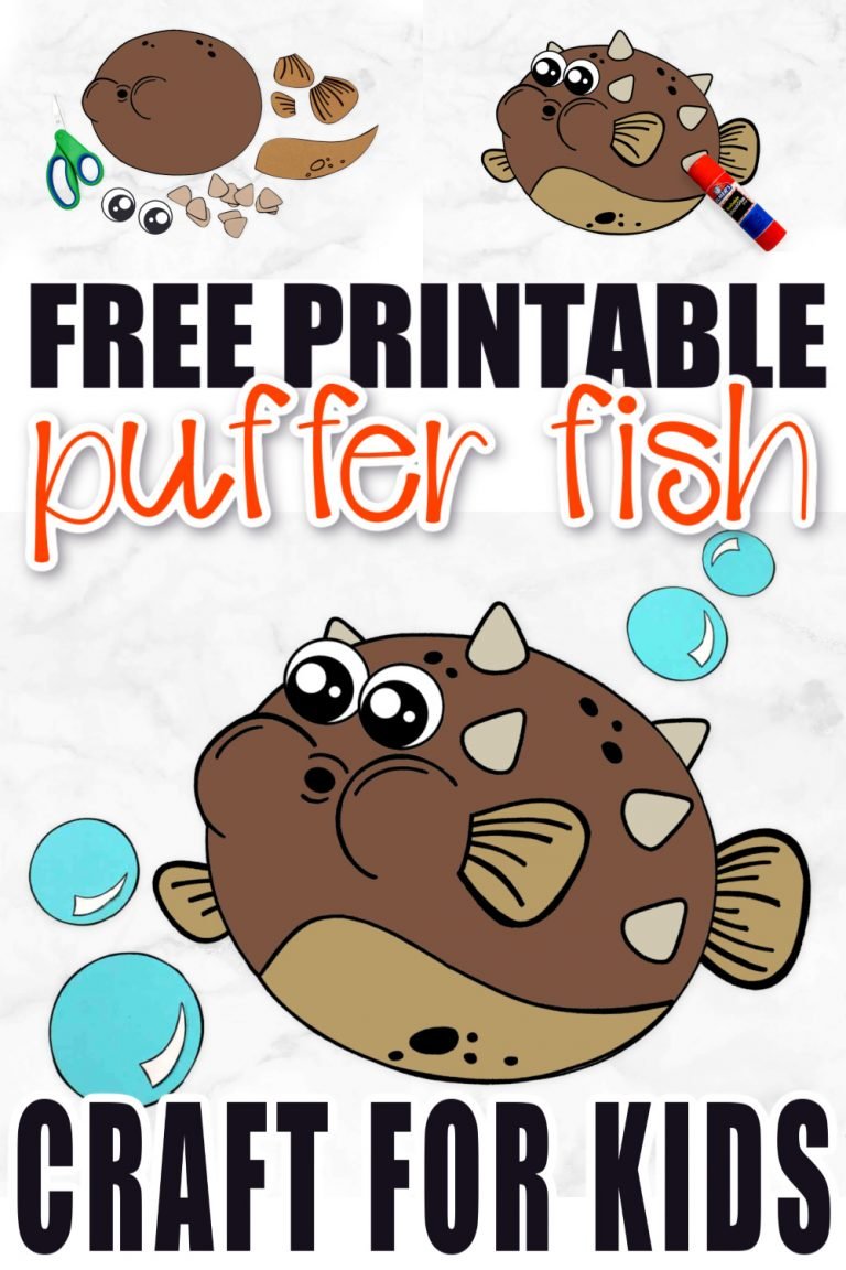 Easy DiY Ocean Animal Puffer Fish Craft with Free Template – Simple Mom ...