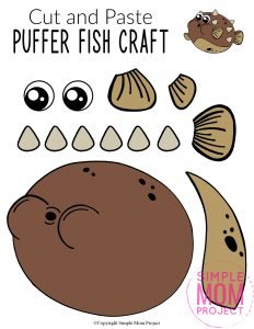Easy DiY Ocean Animal Puffer Fish Craft with Free Template
