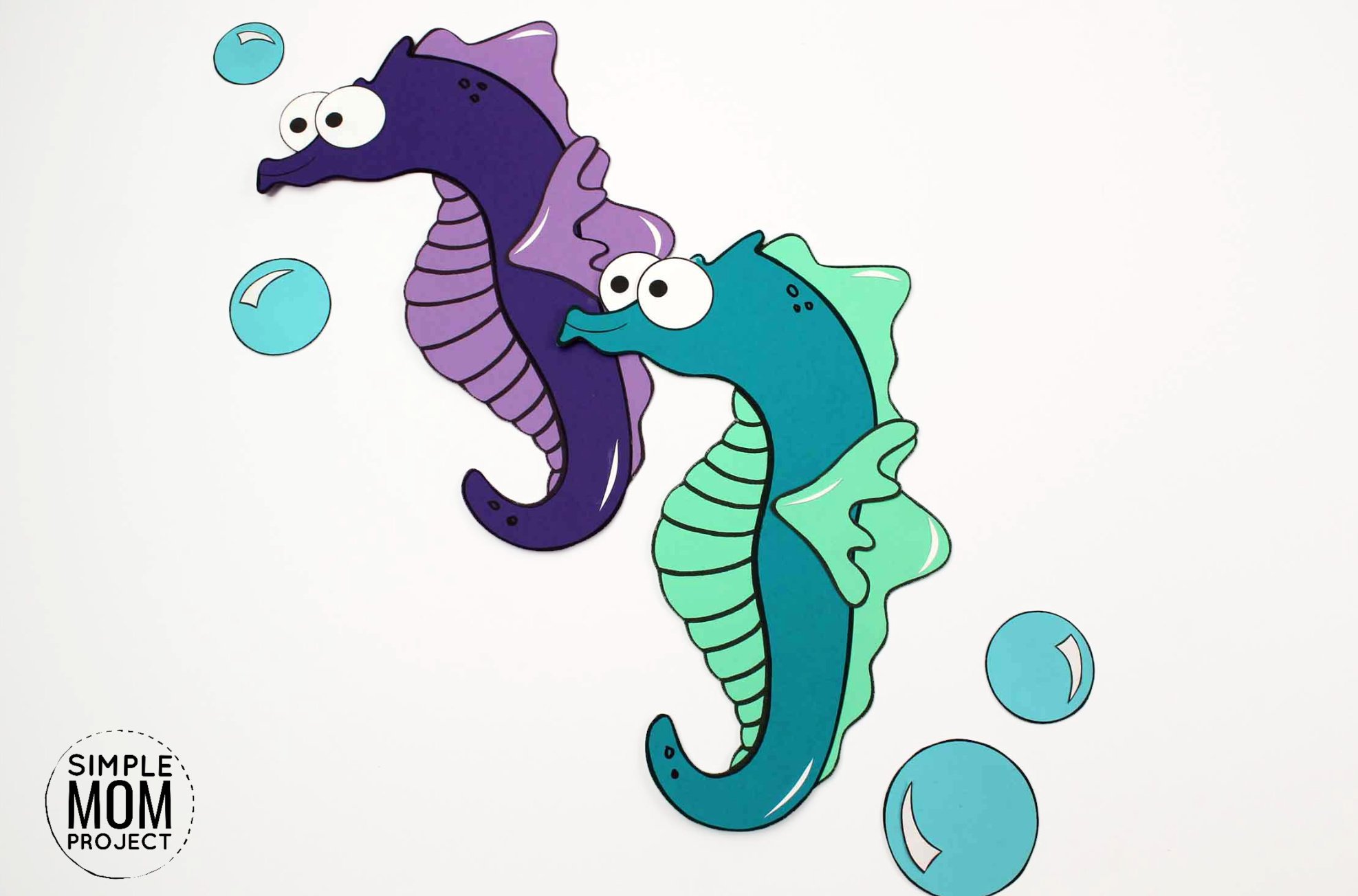Fun Seahorse Craft for Kids with Free Seahorse Template