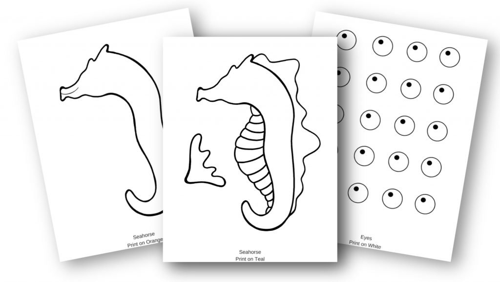 Fun Seahorse Craft for Kids with Free Seahorse Template