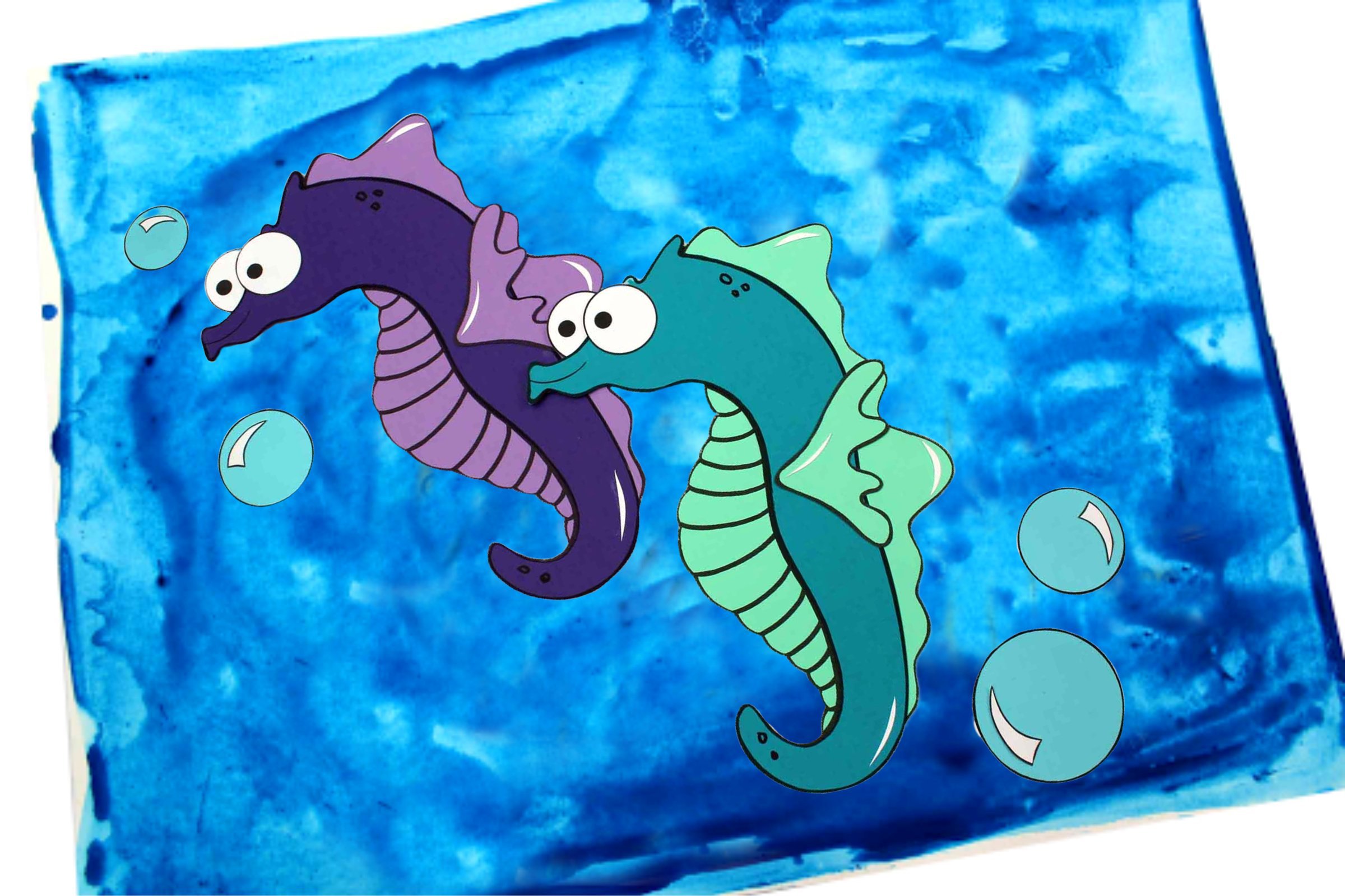 Fun Seahorse Craft for Kids with Free Seahorse Template