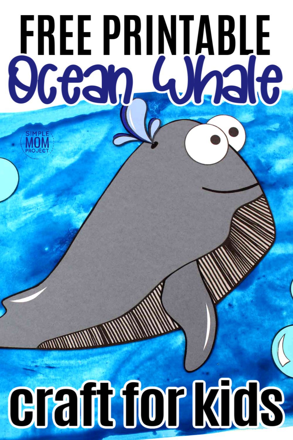 Fun and Easy Cut and Paste Sperm Whale Craft for Kids