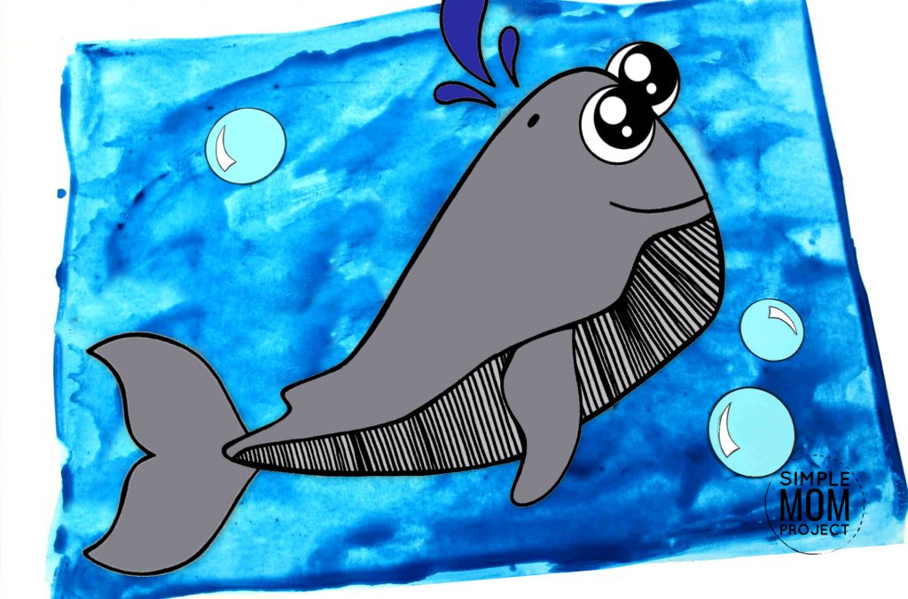 Fun and Easy Cut and Paste Sperm Whale Craft for Kids