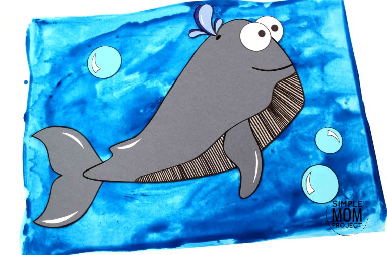Fun and Easy Cut and Paste Sperm Whale Craft for Kids