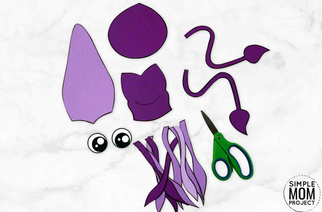 Easy DiY Squid Craft for Kids with Free Squid Template