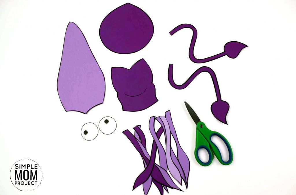 Easy DiY Squid Craft for Kids with Free Squid Template