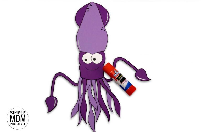 Easy DiY Squid Craft for Kids with Free Squid Template