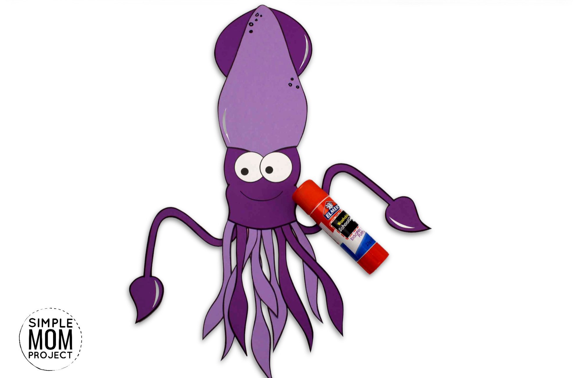 Easy DiY Squid Craft for Kids with Free Squid Template