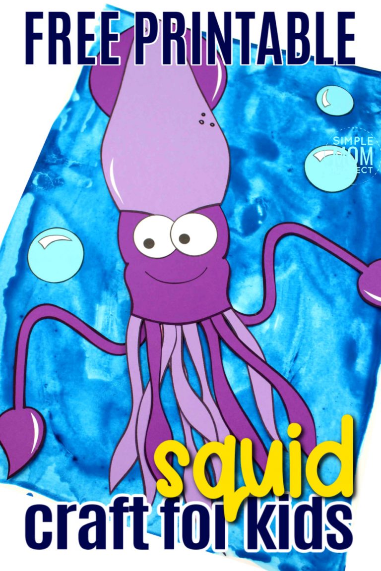 Easy DiY Squid Craft for Kids with Free Squid Template