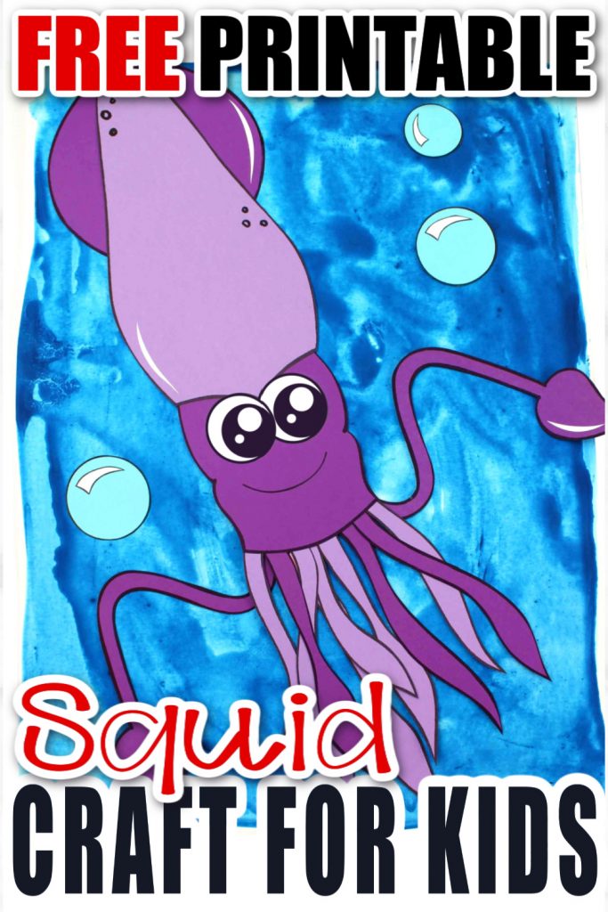 Easy DiY Squid Craft for Kids with Free Squid Template