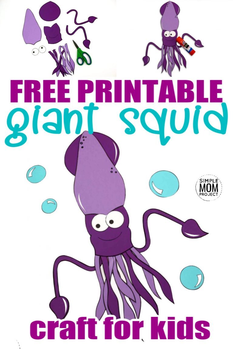 Easy DiY Squid Craft for Kids with Free Squid Template