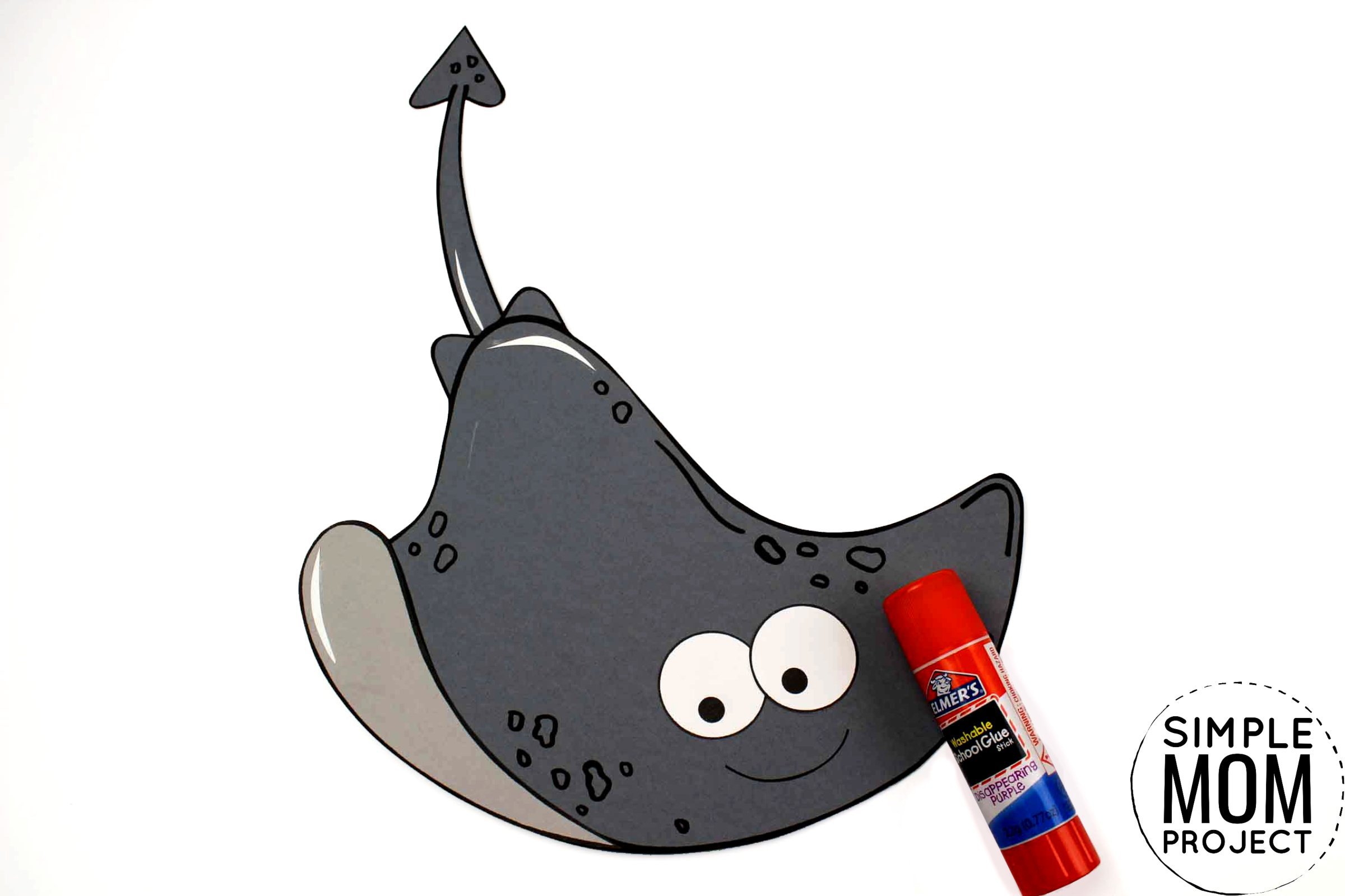 Free Printable Stingray Craft for Kids with Template - Simple Mom Project