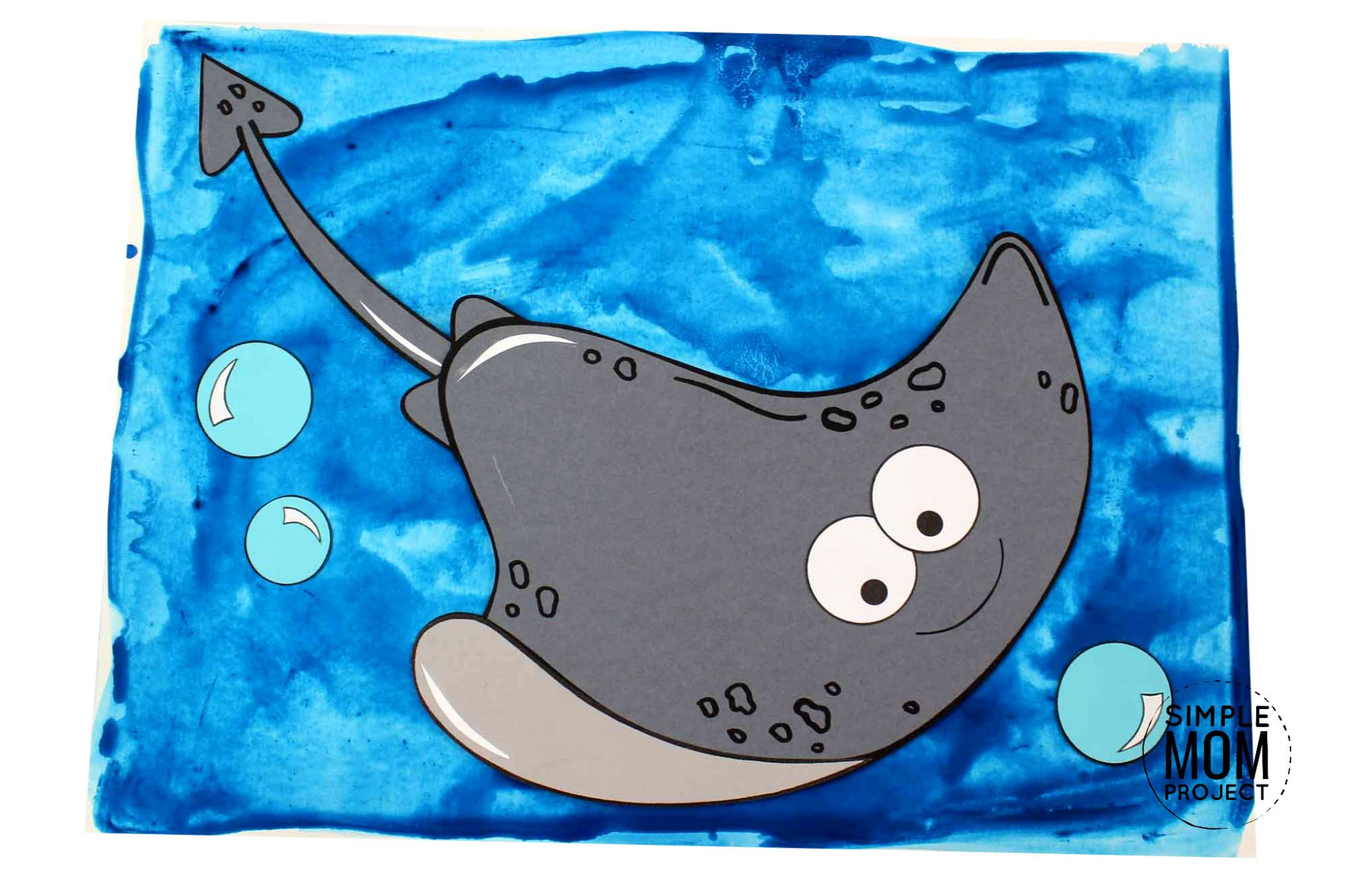 Free Printable Stingray Craft for Kids with Template - Simple Mom Project