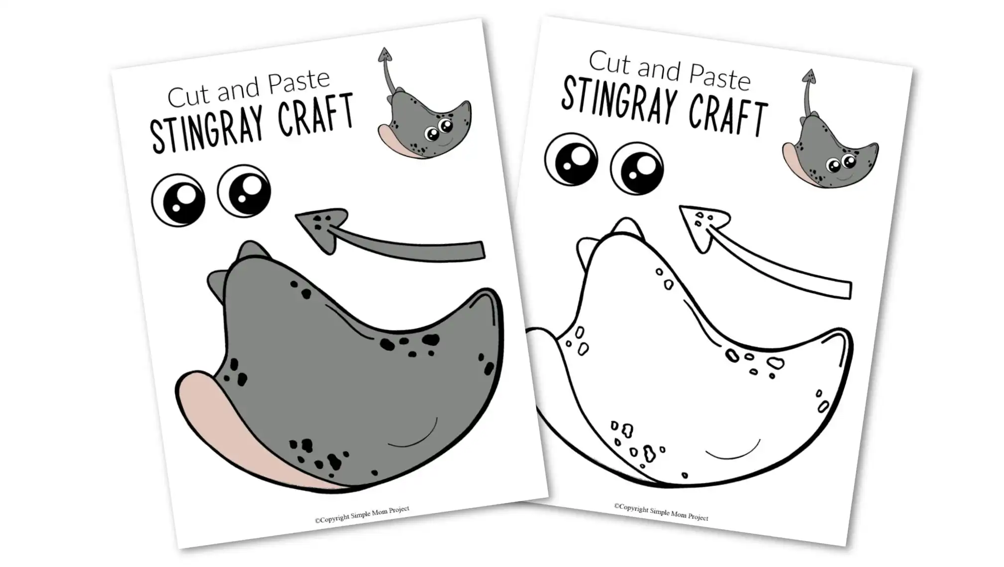 Free Printable Stingray Craft for Kids with Template – Simple Mom Project